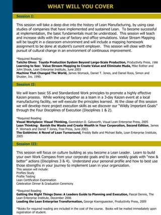 Lean Certification Course | PDF