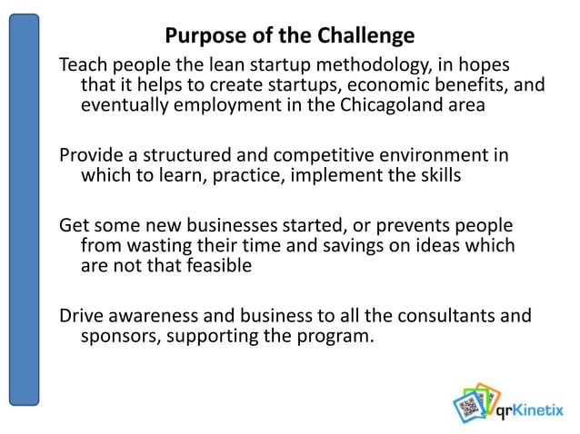 Chicago Lean Startup Challenge | PPT
