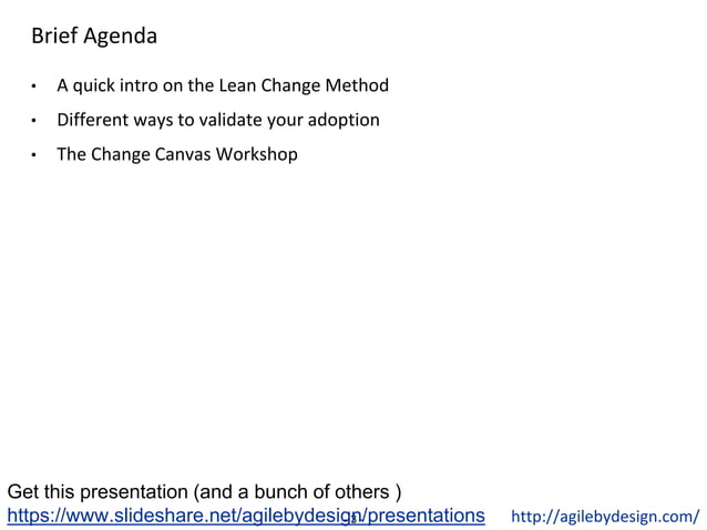 Lean change method toronto agile meetup | PPT