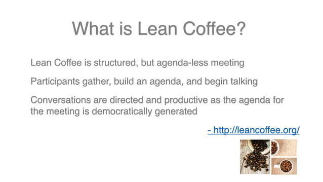 Lean coffee | PDF