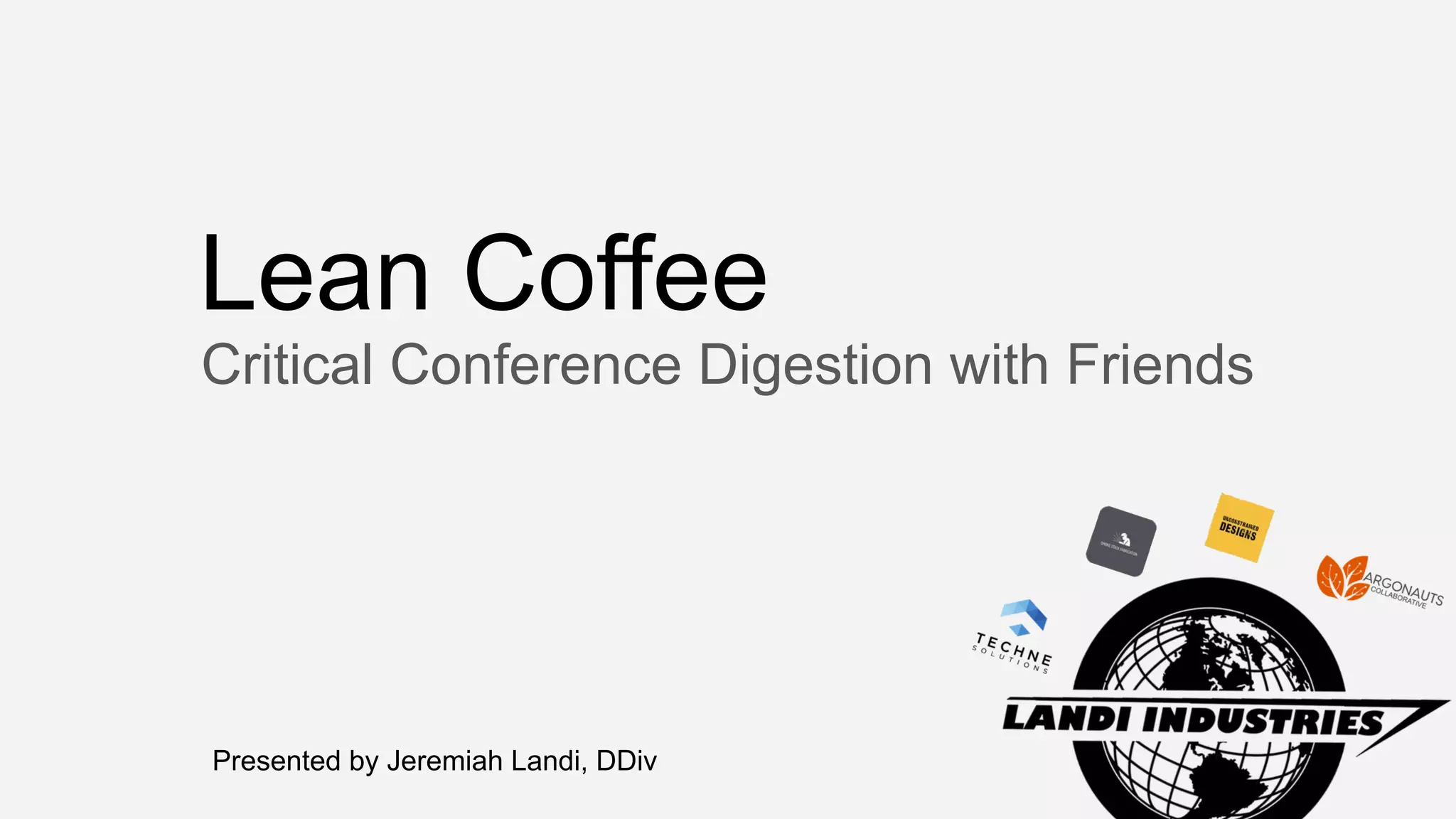 Lean coffee | PPT