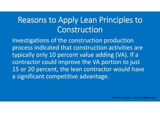Lean Construction | PDF