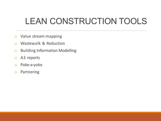 Lean construction | PPTX