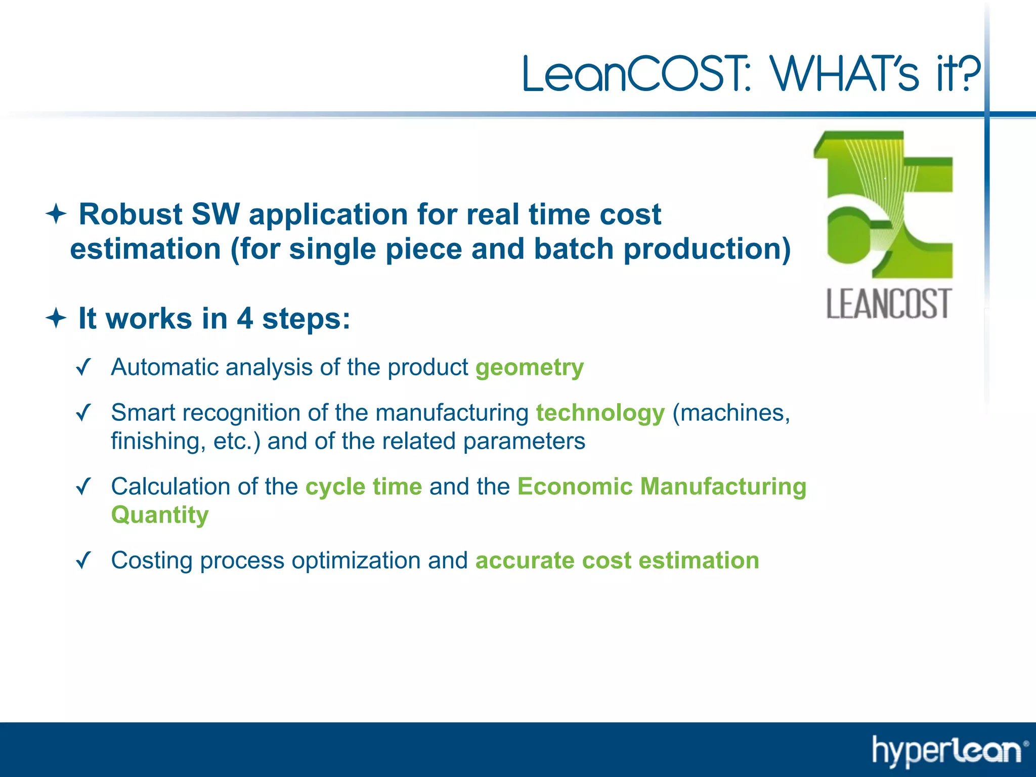 LeanCOST: the smartest costing solution | PDF