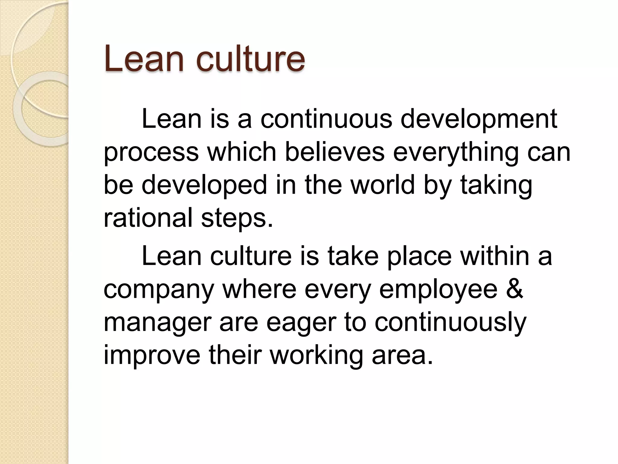 Lean culture | PPTX