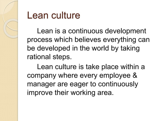 Lean culture | PPTX