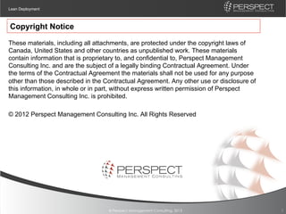 Lean Deployment Models - Perspect Management Consulting | PDF