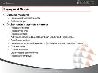 Lean Deployment Models - Perspect Management Consulting | PDF