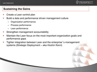 Lean Deployment Models - Perspect Management Consulting | PDF