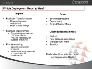 Lean Deployment Models - Perspect Management Consulting | PDF