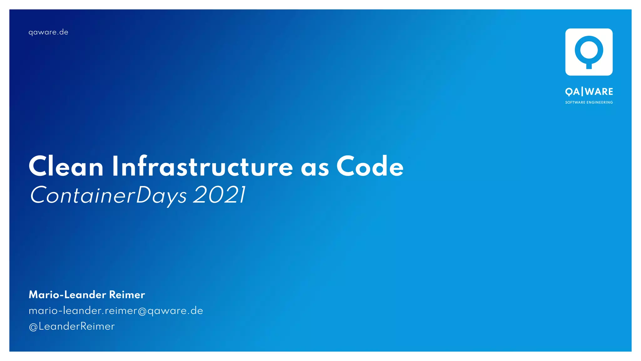 Clean Infrastructure as Code | PPT