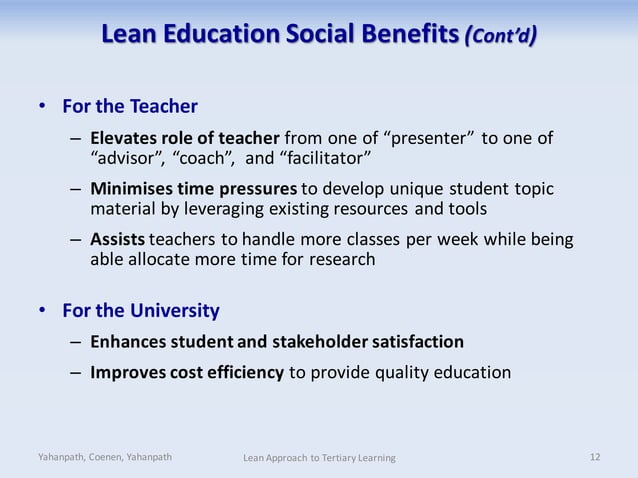 Lean education presentation | PDF