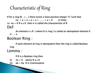 Leaner algebra presentation (ring) | PPT
