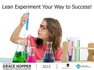 Lean Experiments To Successful Productization! | PPTX