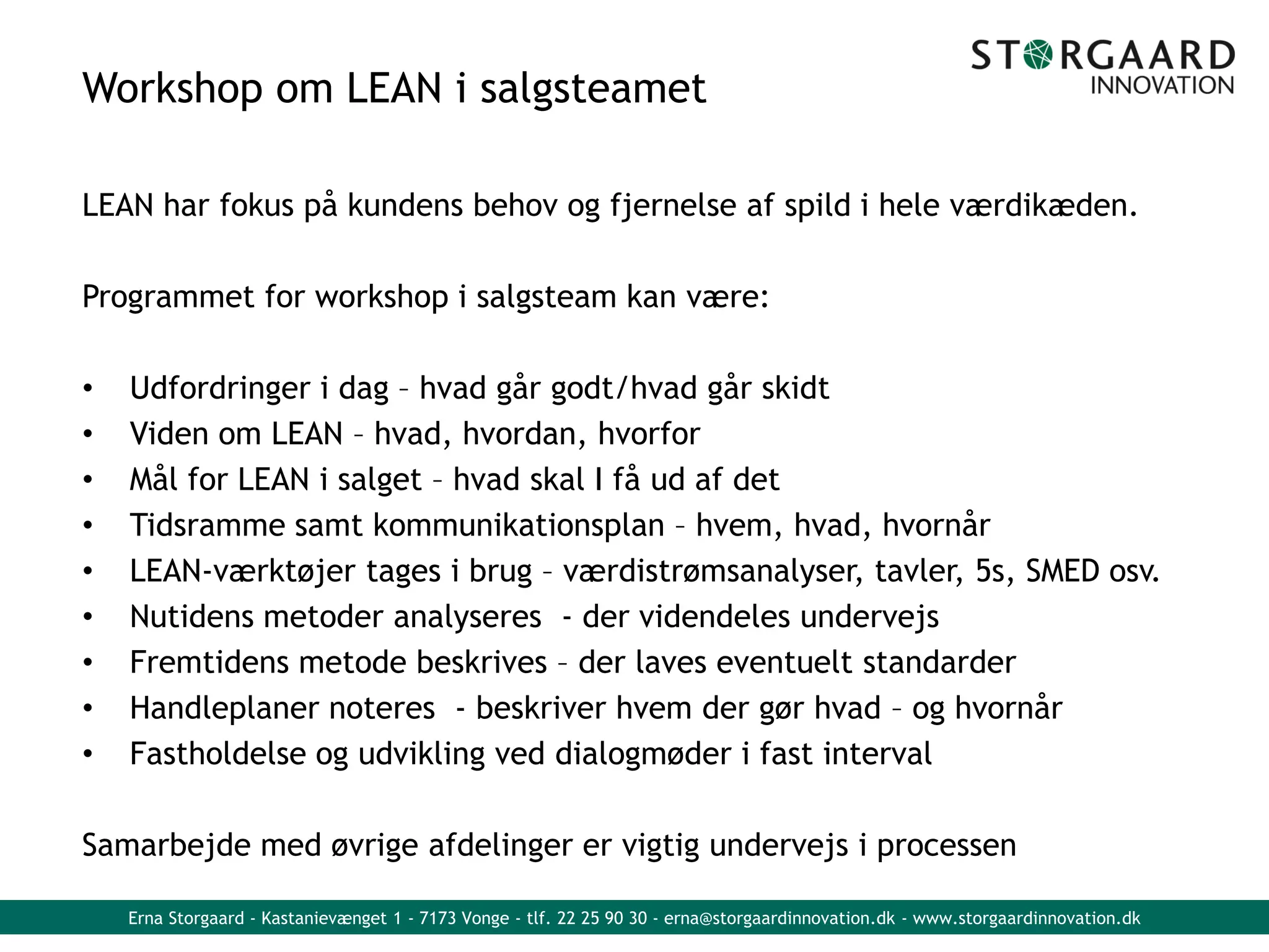 Lean for salgsmedarbejdere | PDF
