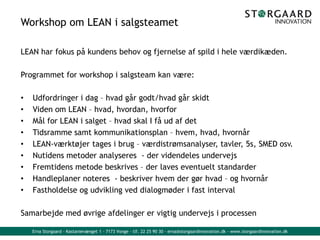 Lean for salgsmedarbejdere | PDF