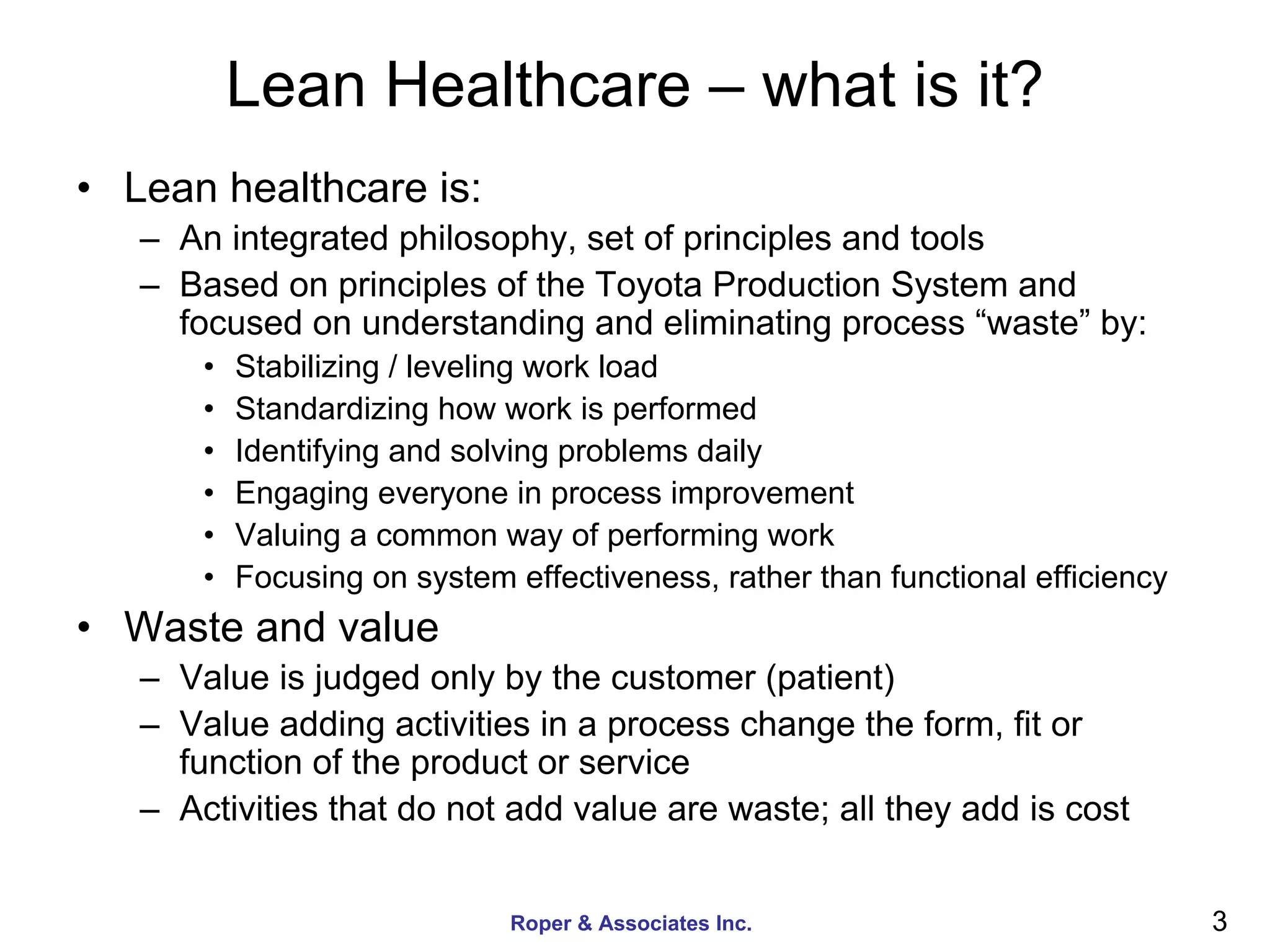 Lean Healthcare Overview | PDF