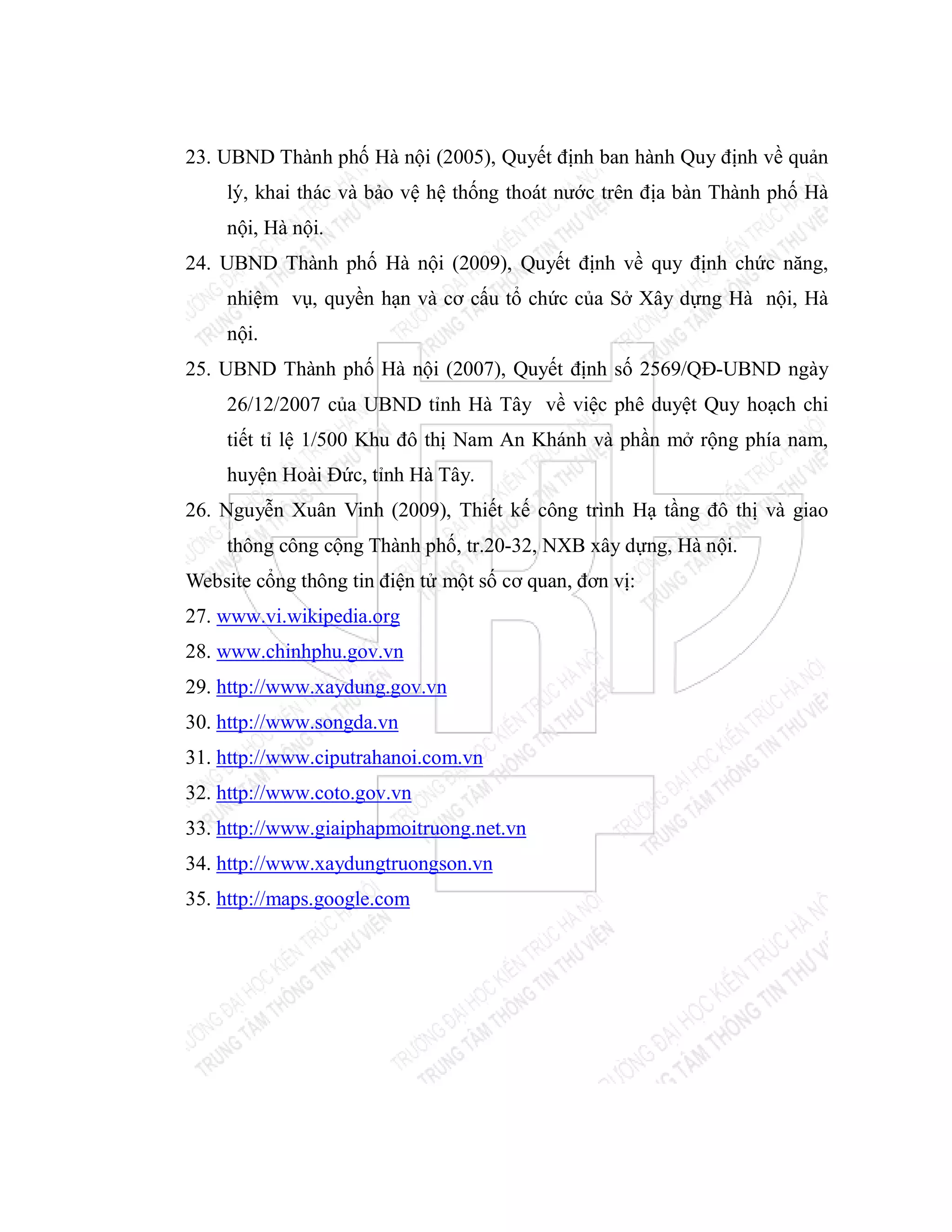 Luận văn: Quản lý hệ thống giao thông và thoát nước khu đô thị | PDF