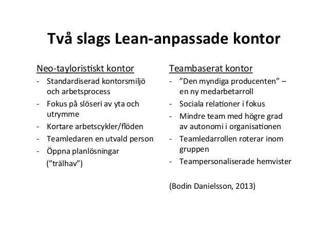 Lean i det nya arbetslivet Lean i det nya arbetslivet