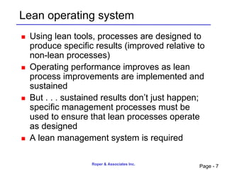 Lean Implementation Overview | PDF