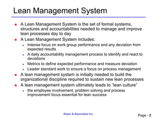 Lean Implementation Overview | PDF