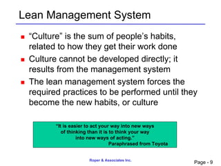 Lean Implementation Overview | PDF