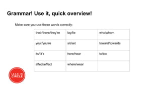 Lean in - the power of writing your story | PPT