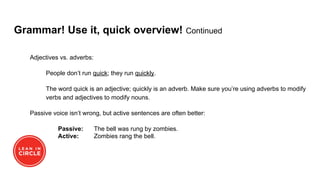 Lean in - the power of writing your story | PPT