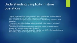 Lean in store operations | PPTX