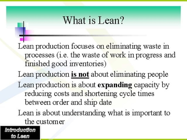 Lean introduction | PPT