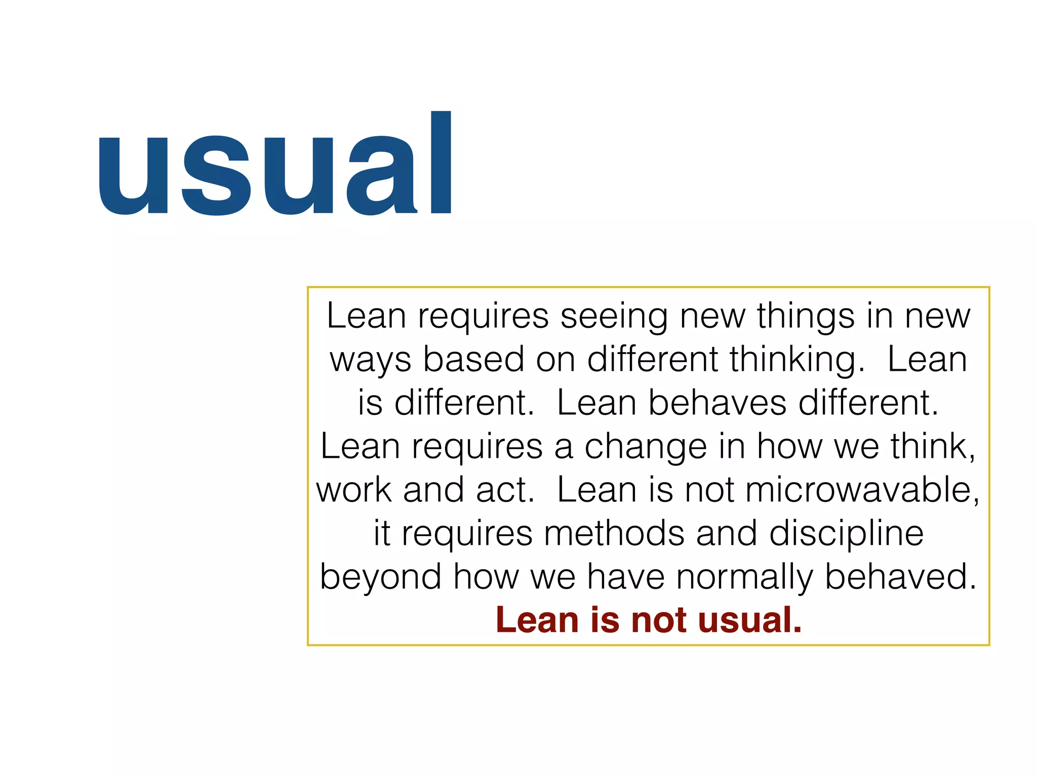 Lean is not.. | PDF