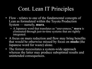 Lean Information Technology | PPTX