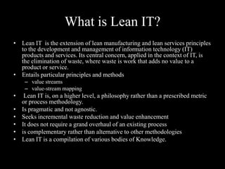 Lean Information Technology | PPTX