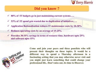 Getting your act together - With Lean IT and SOA - Application Rationalization | PPSX