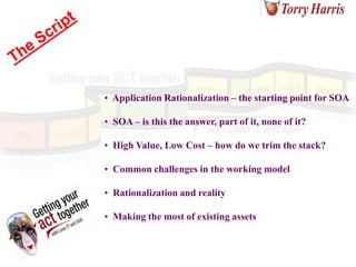 Getting your act together - With Lean IT and SOA - Application Rationalization | PPSX