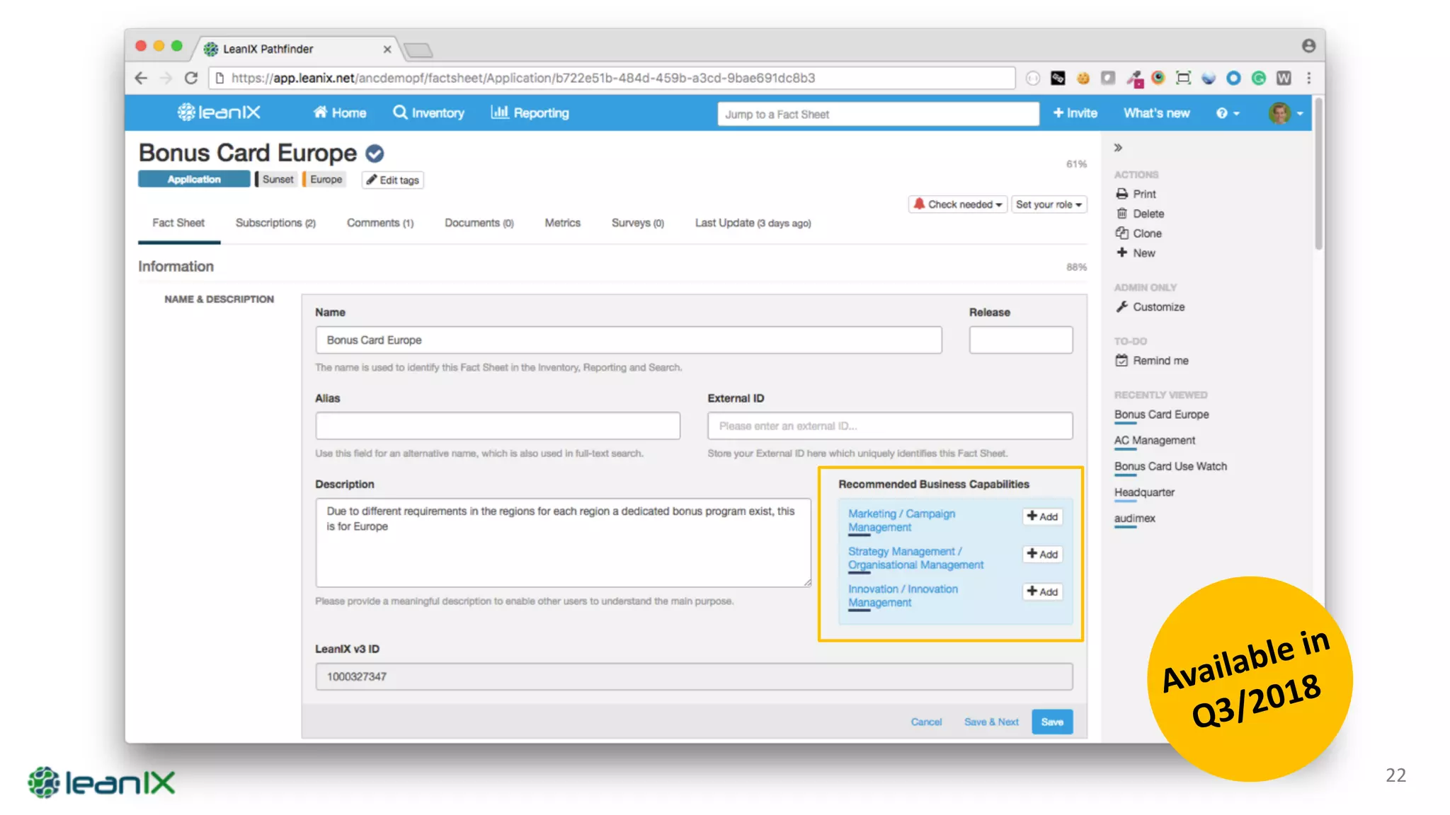 LeanIX Gartner Summit London 2018 | PPT