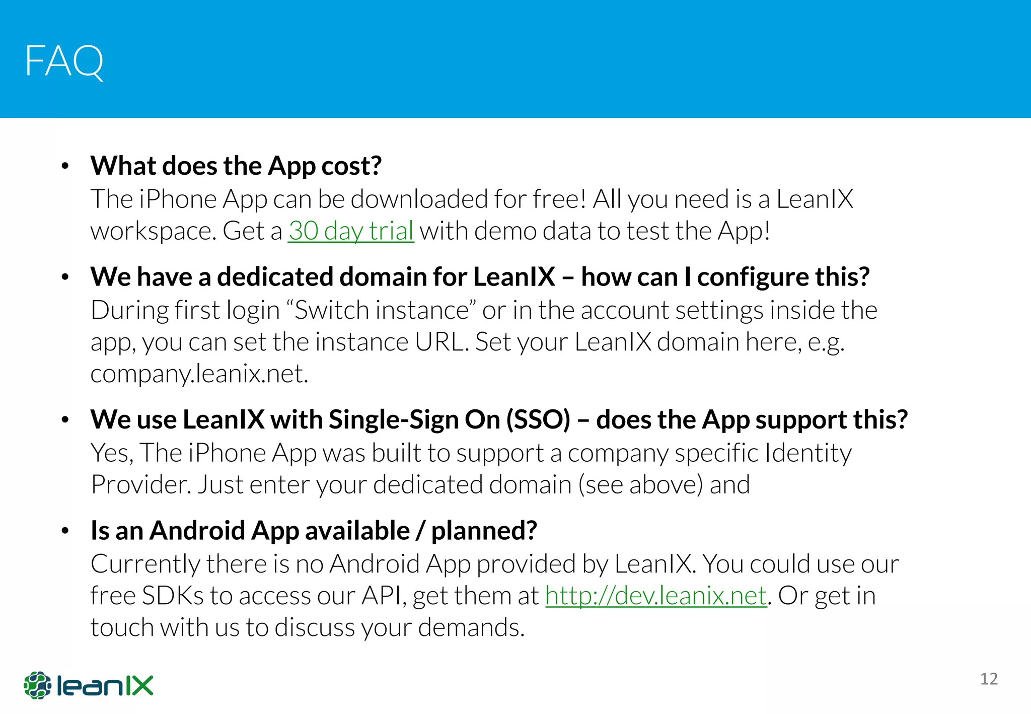 Your IT Architecture in your pocket with LeanIX iPhone App. Mobile ...