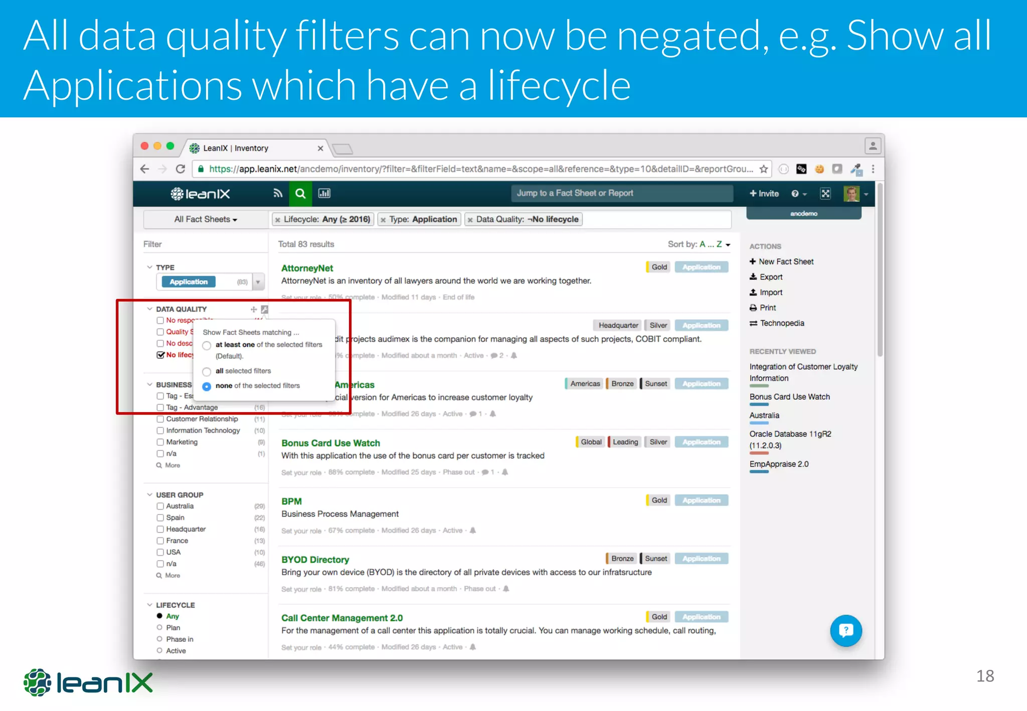 LeanIX Enterprise Architecture Management - Release Notes 3.3 | PDF