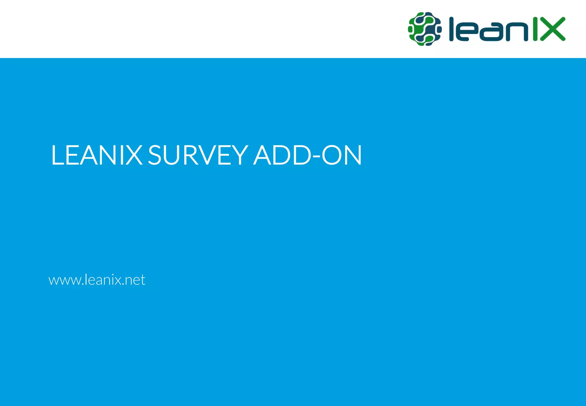 Survey Add-on in LeanIX Enterprise Architecture Management | PDF