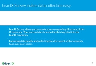 Survey Add-on in LeanIX Enterprise Architecture Management | PDF