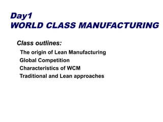 Overview of 3 day Lean & Kaizen Course Content | PPT