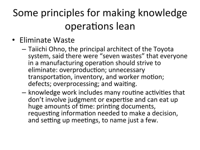 Lean Knowledge Work | PPT