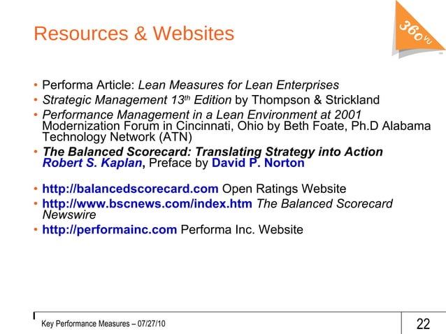 Lean Key Performance Metrics | PPT | Mechanical and Industrial Engineering Industry | Industries