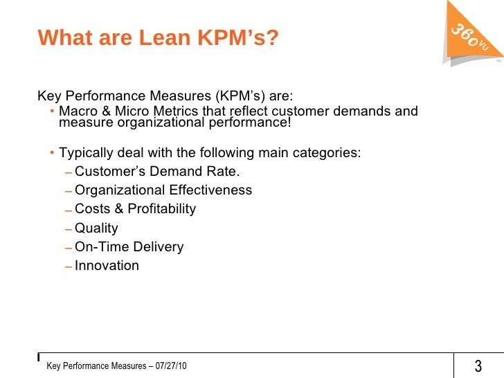 Lean Key Performance Metrics