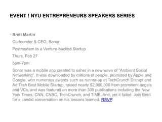 NYU ITP Lean LaunchPad Class 4 | PPTX