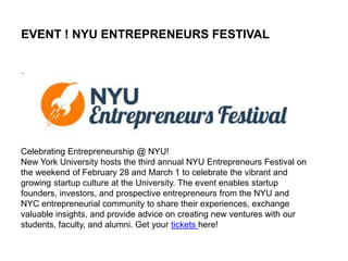 NYU ITP Lean LaunchPad Class 4 | PPTX