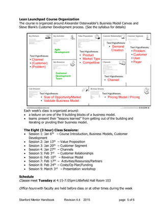 Mentor Guide for the Lean LaunchPad Course | DOCX