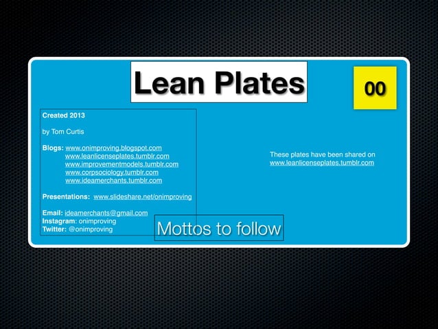 Lean License Plates | PPT