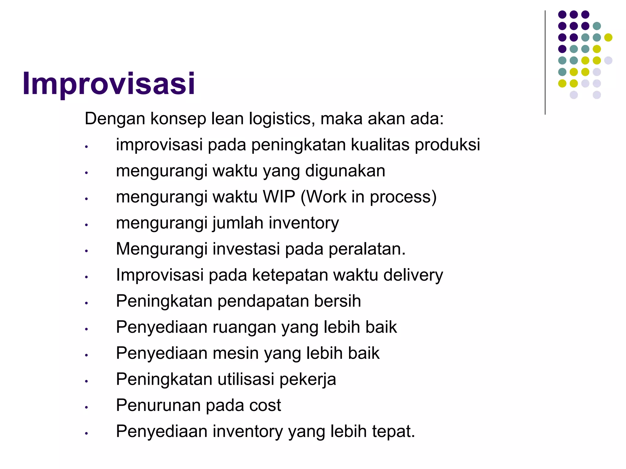 Lean logistics | PPTX