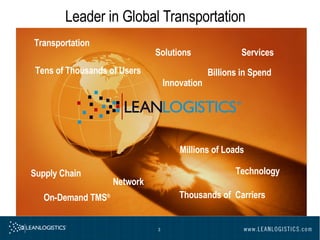 LeanLogistics Introductory Presentation | PPT